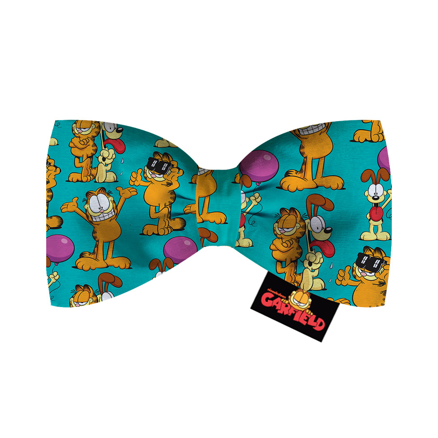 Gravata MeuAuAu Garfield 3 Turquesa para Cães e Gatos
