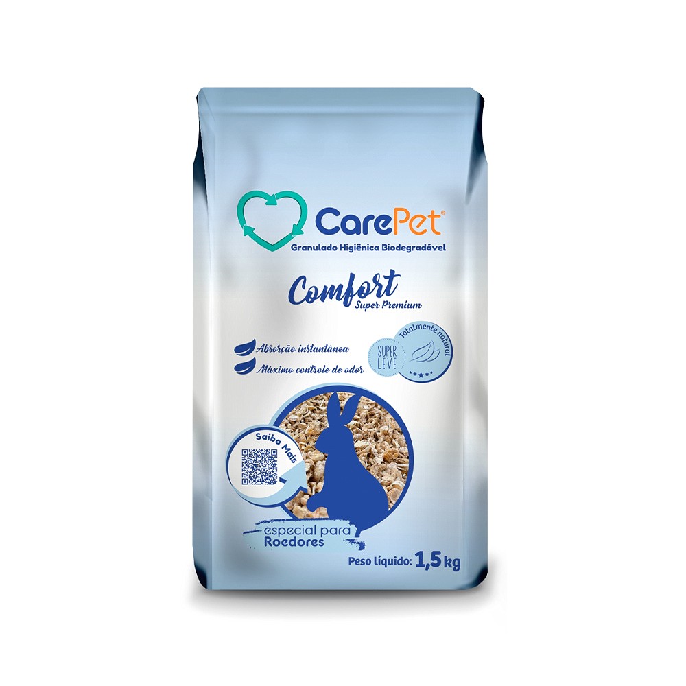 Granulado Higiênico CarePet Confort Biodegradável para Roedo